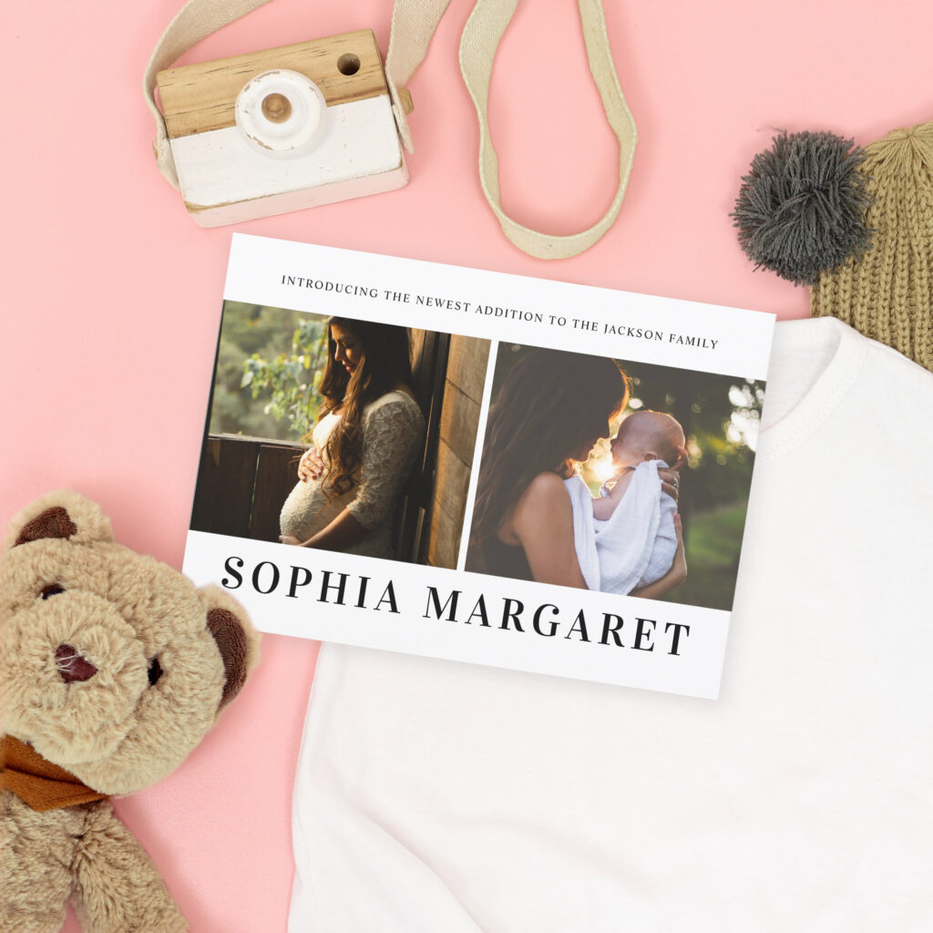 Introducing Our New Addition Photo Birth Announcement – Becky Nimoy