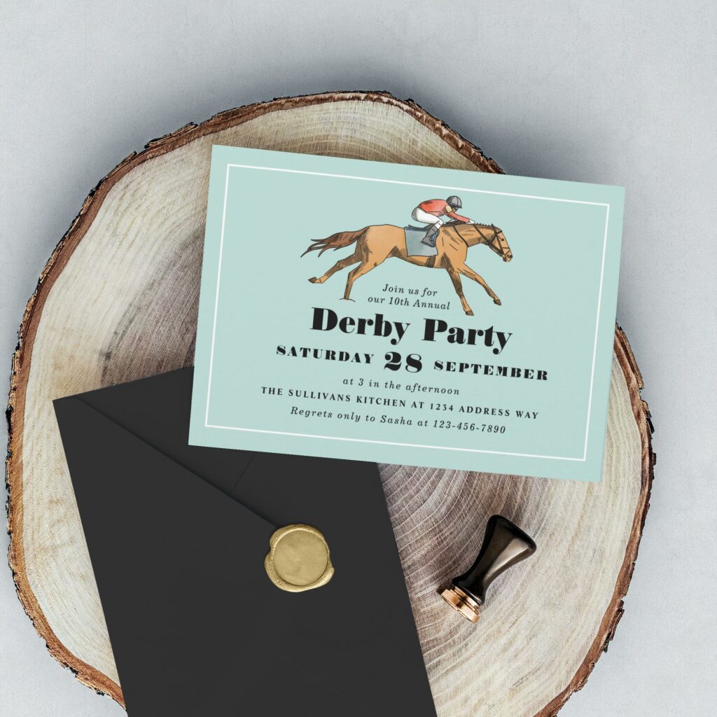 Horse Racing Birthday Derby Party Invitation – Becky Nimoy